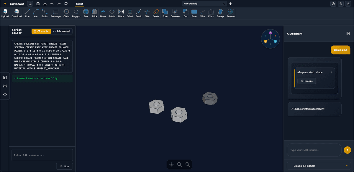LuminiCAD - Create Complex CAD Models with Text | Text to CAD | AI CAD ...